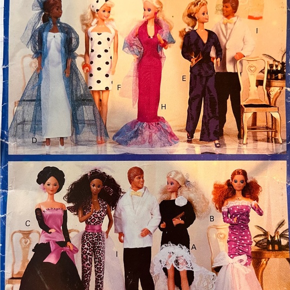 Butterick | Other | Vintage 989 Butterick Pattern 122 Barbie Doll ...